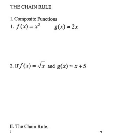 [answered] The Chain Rule I Composite Functions 1 F X X G X 2x 2 If F X