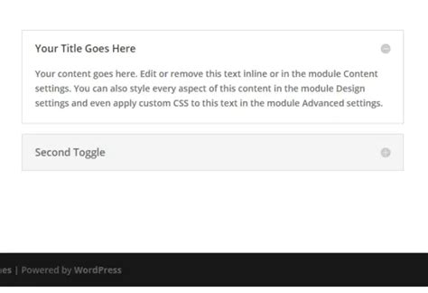 How To Make Divi Toggle Module Web Accessible