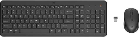 Hp 330 Wireless Black Keyboard And Mouse Set With Numeric Keypad 2 4ghz Wireless Connection And