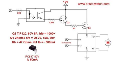 MOSFET H Bridge Motor Control With Motor Power On Off Control Circuit Bridge Construction