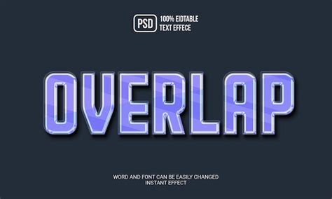premium psd overlap editable text effect