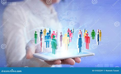 Social Networking With Smartphone Stock Image Image Of Connect Dimensional 51032291