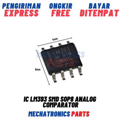 Ic Lm393 Smd Sop8 Analog Comparator Lm393dr Dual Comparators Sop 8