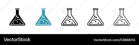 flask icon set royalty free vector image vectorstock