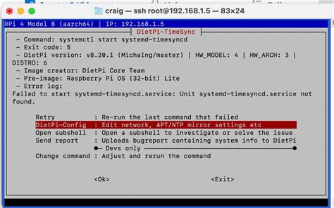 Time Sync Error How Do I Fix This Rdietpi