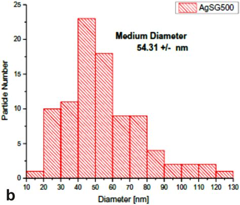 Tem A And Average Particle Size Distributions B Of Synthesized Ag Download Scientific
