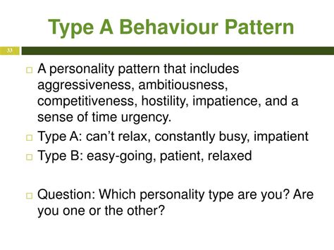 What Is Type A Behaviour Pattern