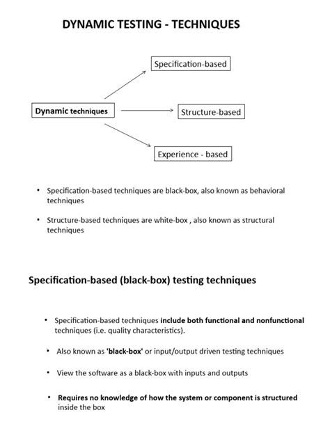 Dynamic Testing Pdf Software Testing Use Case