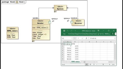 Read From Excel Using Sysml Simulation Youtube