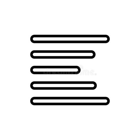 Align Left Icon Thin Line Art Isolated Stock Illustration