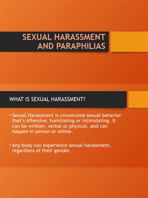 Sexual Harassment And Paraphilias Pdf