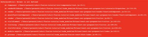 Reactjs Referenceerror Helmet Is Not Defined In Fusionjs Stack