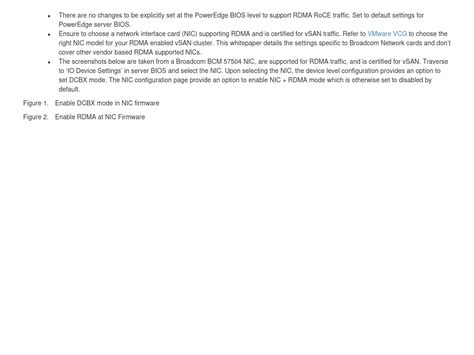 Poweredge Server Bios And Nic Firmware Configurations End To End Vsan Deployment With Rdma