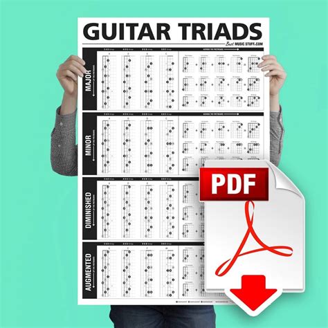 Printable Guitar Triads Chart Template Free Printable