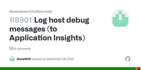 Log Host Debug Messages To Application Insights · Issue 8901 · Azureazure Functions Host