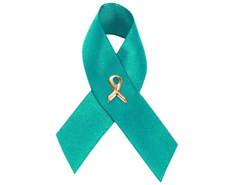 Satin Ovarian Cancer Ribbon Awareness Pins