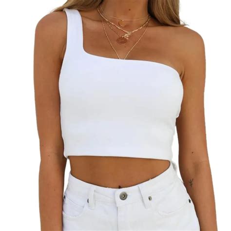 2018 Fashion Streetwear Cold Shoulder Camisole Femal Knitted Crop Top