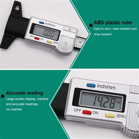 Tire Wear Detection Digital Car Tyre Tire Tread Depth Gauge Meter Auto Tire Wear Detection