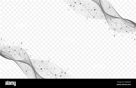 Abstract Dynamic Motion Lines And Dots Connection Background With