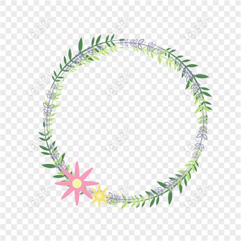 심플하고 귀여운 신선한 식물의 꽃 프레임 3 Png 일러스트 무료 다운로드 Lovepik