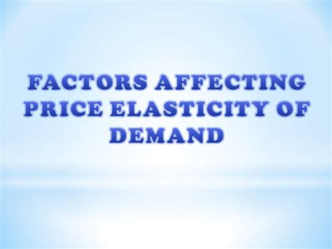 What Is Price Elasticity Of Demand