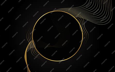 Free Vector Gold Triangle Pattern Line On Black Background Premium Luxury Geometric Pattern