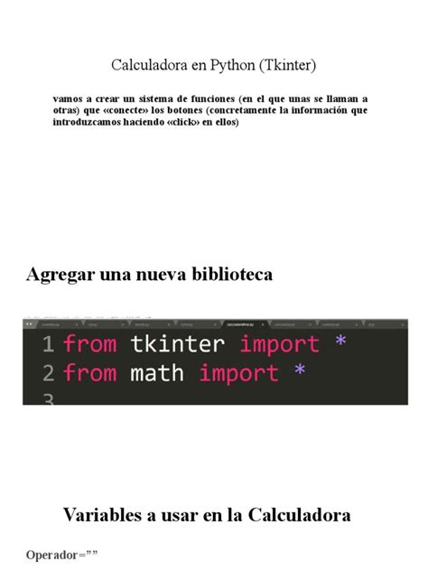 calculadora en python tkinter pdf calculadora python lenguaje de programación