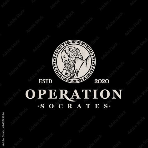 Greek Philosopher Socrates Logo Design Inspiration Stock Vector Adobe