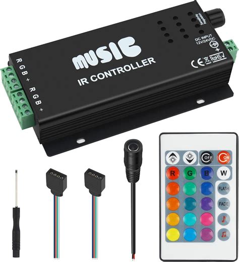 Amazon Com RGBZONE RGB 4 PIN LED Controller DC12 24V LED Light Strips Controller 24 Keys IR