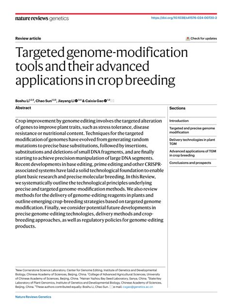Pdf Targeted Genome Modification Tools And Their Advanced