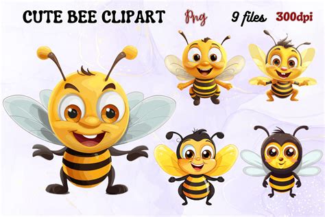 Cute Bee Clipart Graphic By Philip Pub · Creative Fabrica