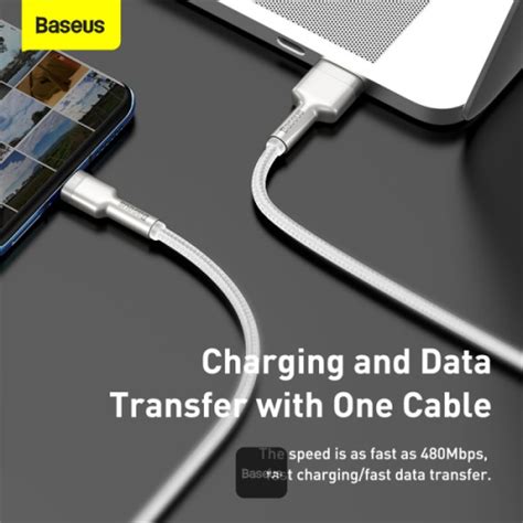 Baseus Cafule Series W Usb To Usb A To Type C Metal Data Cable A M White Baseus