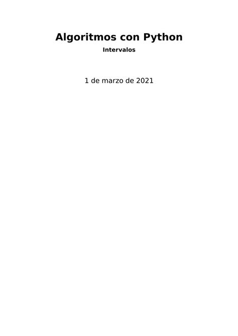 Pdf De Programación Algoritmos Con Python Intervalos
