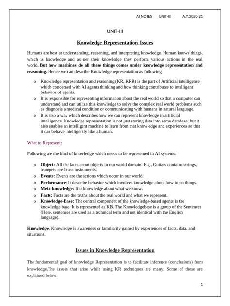 Ai Notes Unit Iii Pdf