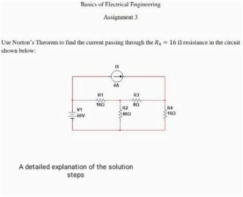 Solved Basics Of Electrical Engineering Assignment Use Chegg