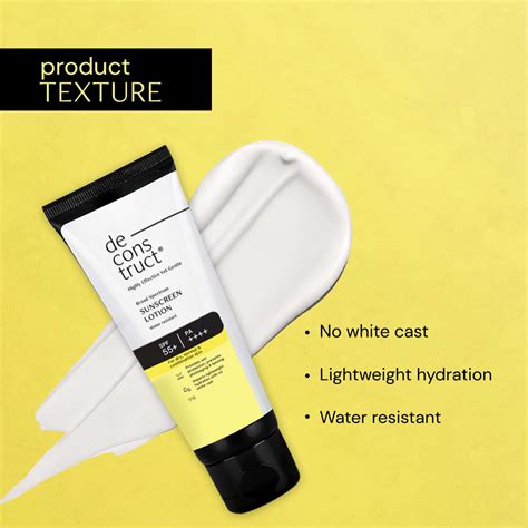 Buy Deconstruct Sunscreen Lotion Spf 55 And Pa Broad Spectrum And Water Resistant