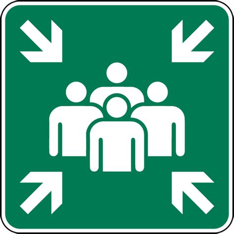 Assembly Point Symbol Sign Fast Shipping And 10 Discount Available