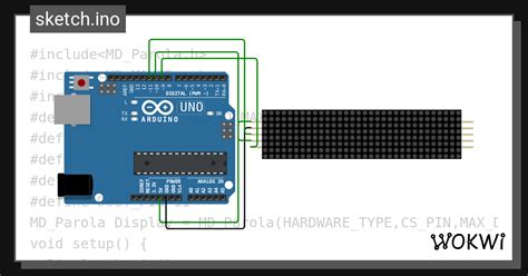 Dot Martix Display Wokwi Esp32 Stm32 Arduino Simulator
