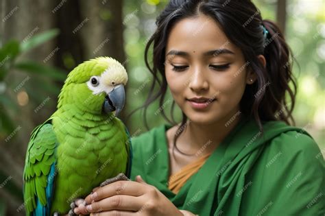 Premium Photo Closeup Of Friendly And Cute Monk Parakeet Green Quaker
