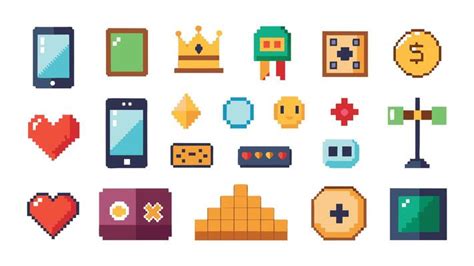 Pixel Game Buttons Vector Art Icons And Graphics For Free Download