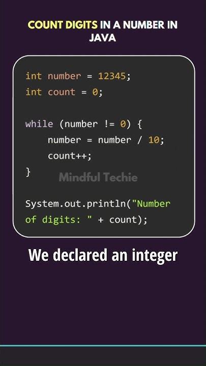 Day 12 Of 100📌🏆 Count Digits In A Number In Java Join Us In The Mission🔥 Programming
