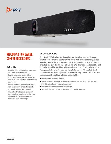 Poly X Large Room Video Conferencing System User Guide
