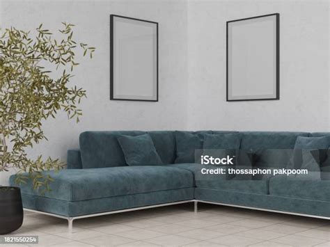 3d 렌더링 이미지에서 수직 소파가 있는 빈 그림 거실이 있는 모형 검은색 액자 포스터 0명에 대한 스톡 사진 및 기타 이미지 0명 3차원 형태 가구 Istock