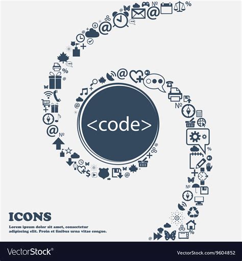 code sign icon programming language symbol in the vector image
