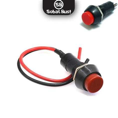 Jual Saklar Bulat Push Button On Off Bulat Saklar Motor Switch Mobil Motor Kabel Listrik Lampu