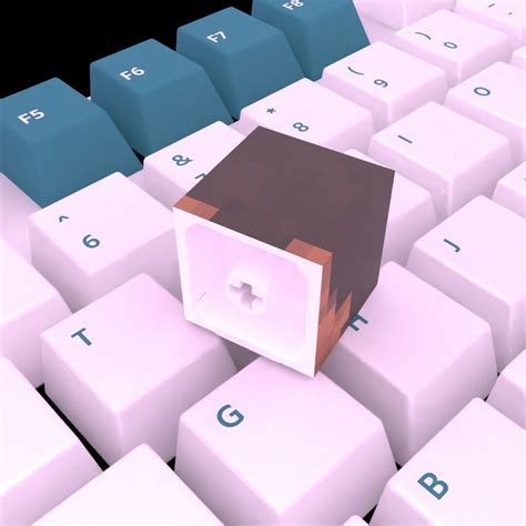 Stl File Keycap Minecraft Steve For Keyboard Minecraft Fans Setup Decoration Stl ⌨️ Obj ・3d