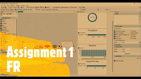 making first simulation model in flexsim using fixed resource