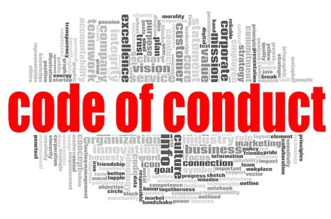 Premium Photo Code Of Conduct Word Cloud
