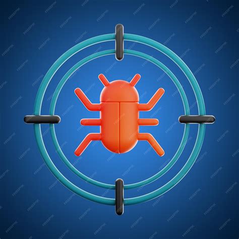 Premium Photo Premium Cyber Debug Target Icon 3d Rendering On Isolated Background