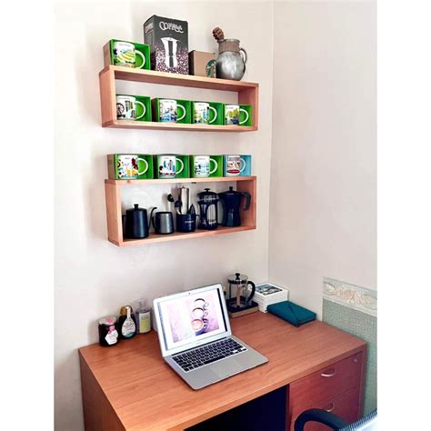 2 Set Floating Box Shelvesmahogany Hardwood Shopee Philippines